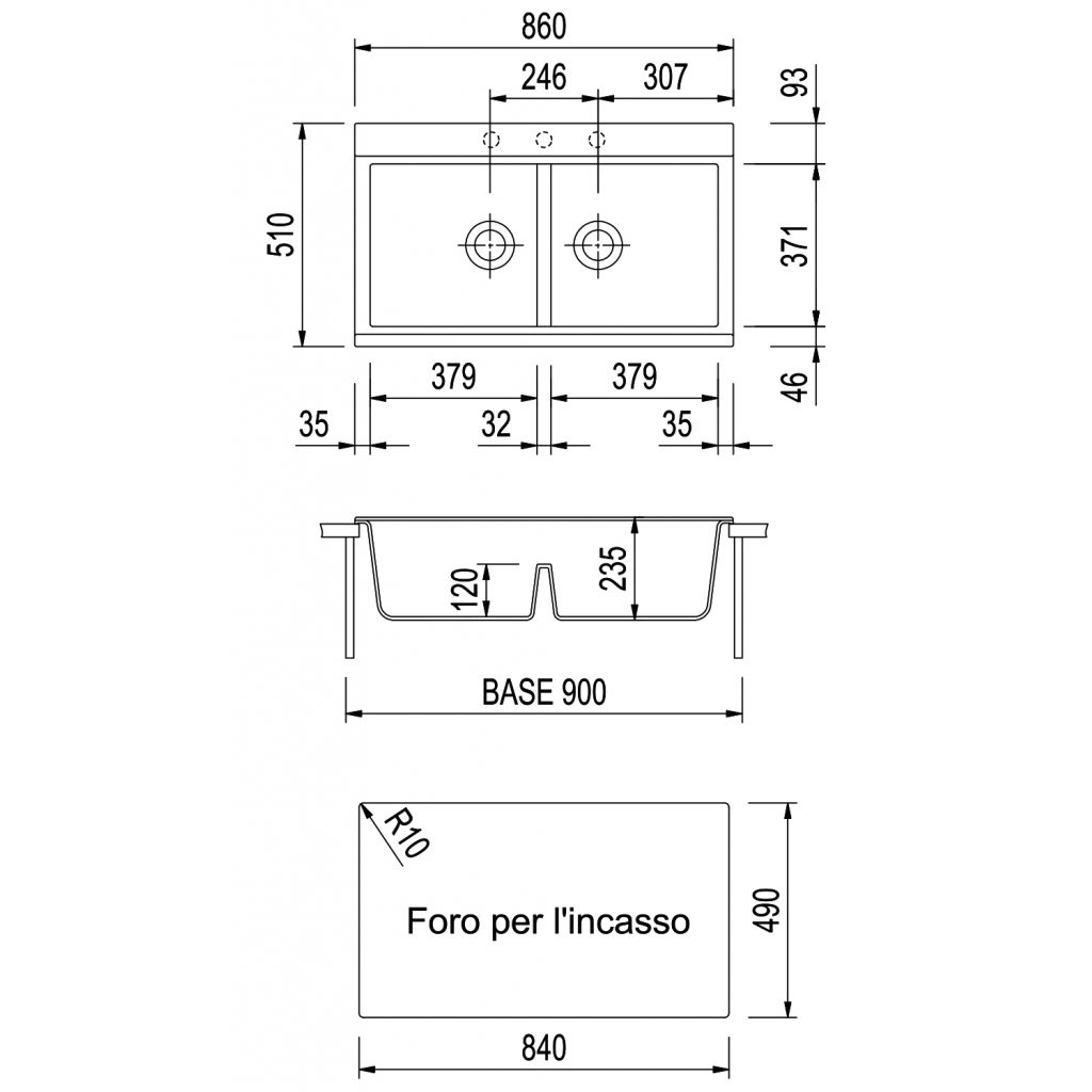 plados-lux-8620-double-basin-sink
