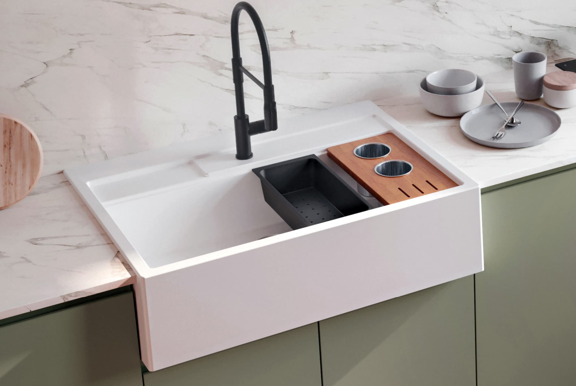 Classy sinks for kitchens and open-plan living rooms